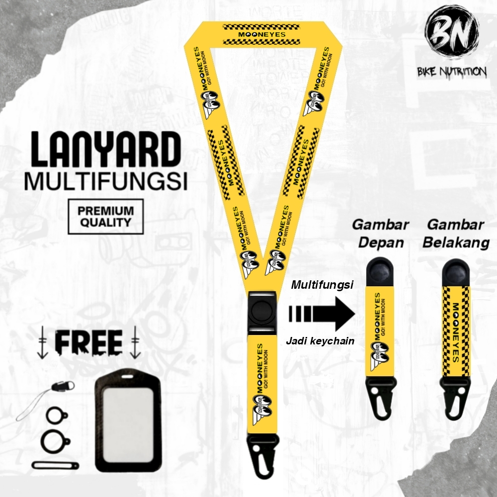 Jual LANYARD ID CARD MOONEYES GANTUNGAN KUNCI MOONEYES KEYCHAIN ...