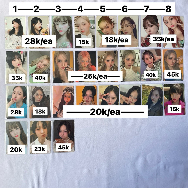 Jual gfriend viviz sowon yerin eunha yuju sinb umji official album photocard viviz voyage ...