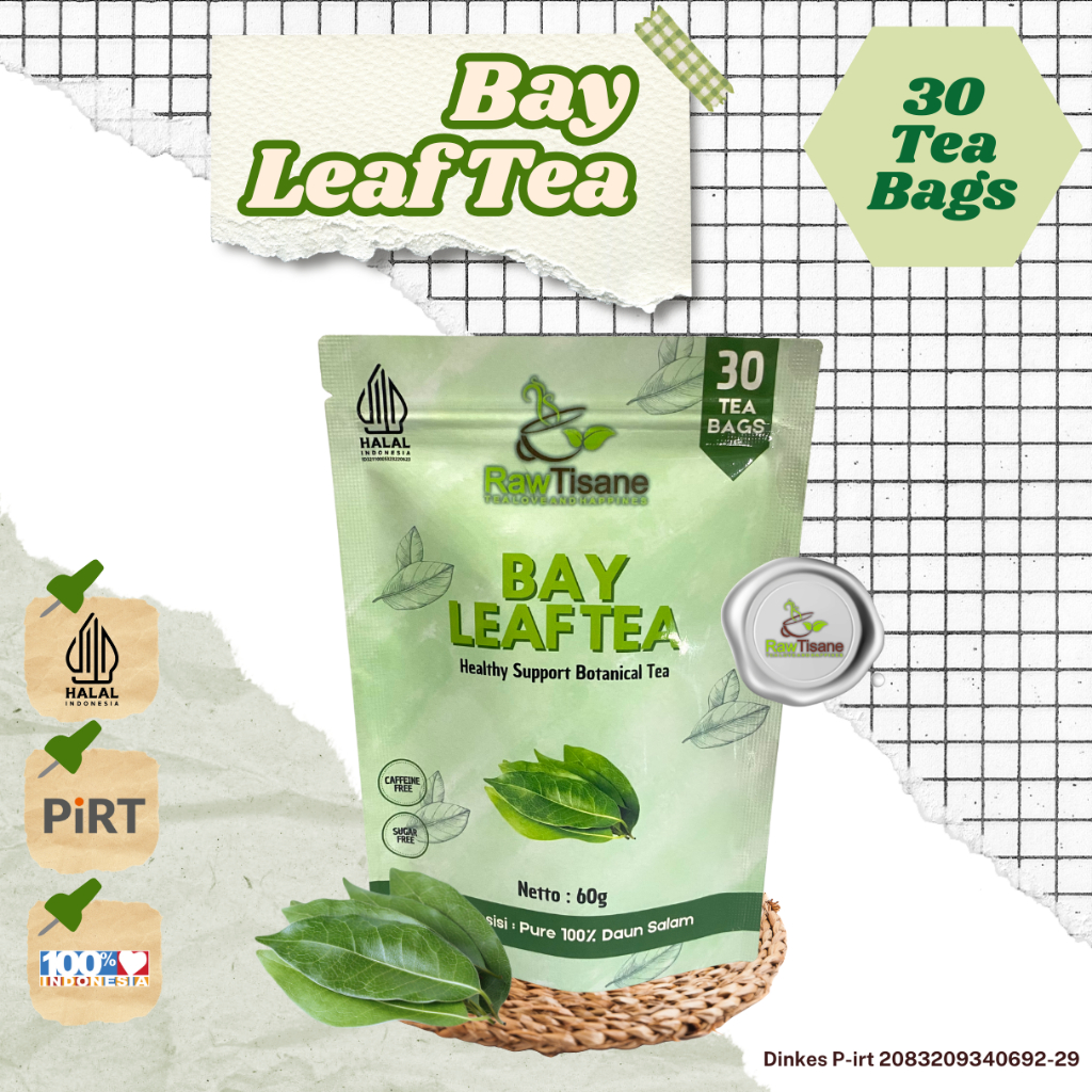 Jual RAW TISANE Bay Leaf Tea : Teh Daun Salam / Teh Celup Daun Salam ...