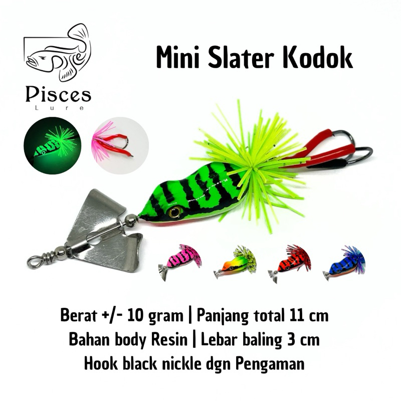Jual mini Slater kodok 10 gram Umpan Casting Gabus Snakehead Propeler ...