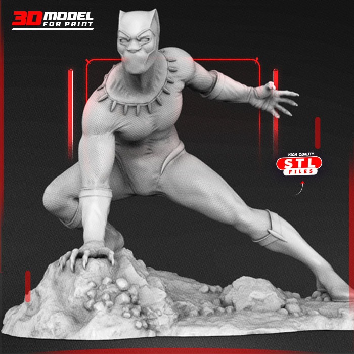 Jual Black Panther - STL Files for 3D Printing | Model Rakitan ...