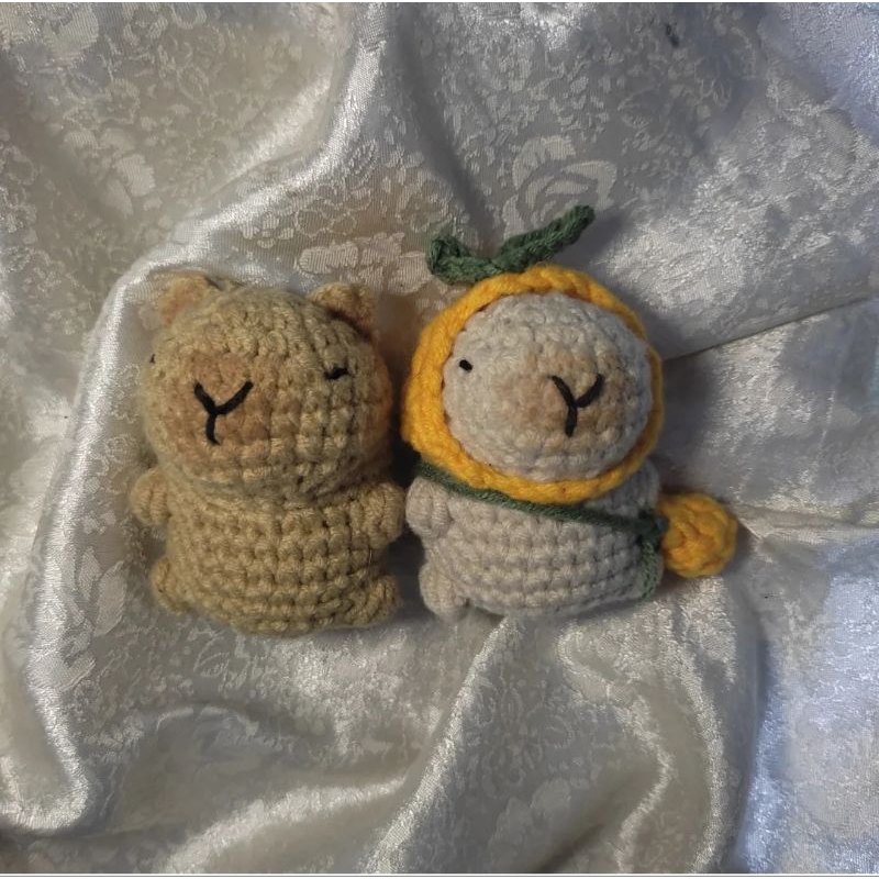 Jual Capybara Keychain Crochet/Capybara Keychain/Capybara Crochet ...