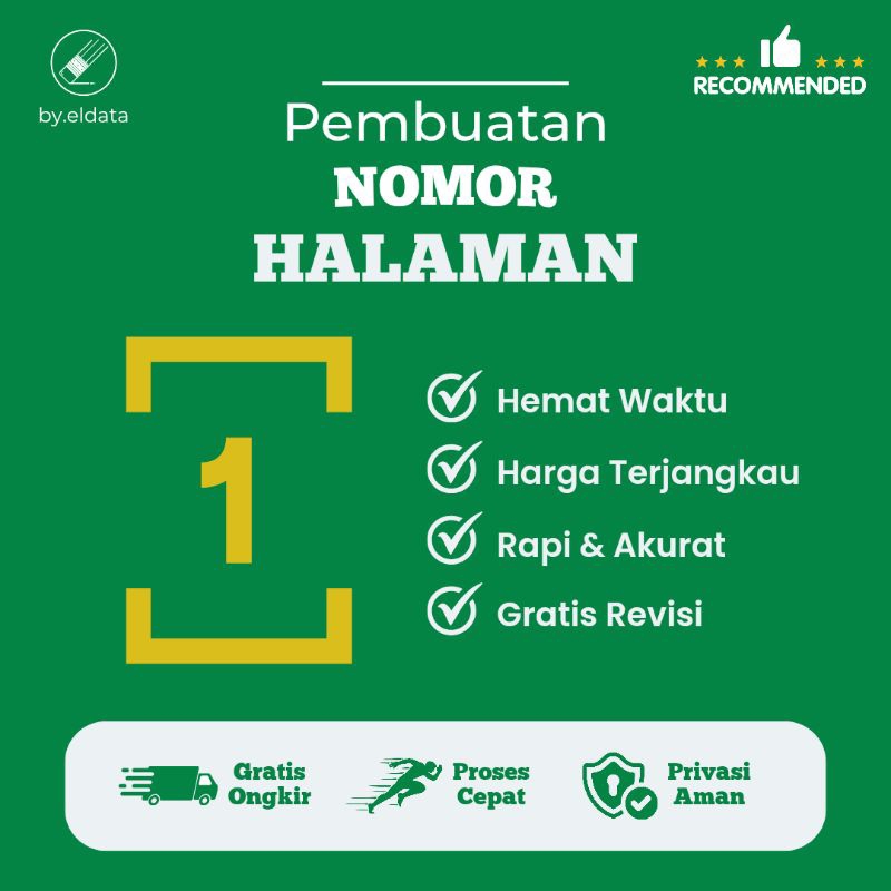 Jual Jasa Pembuatan Nomor Halaman Word | Format Romawi dan Angka | Jasa ...