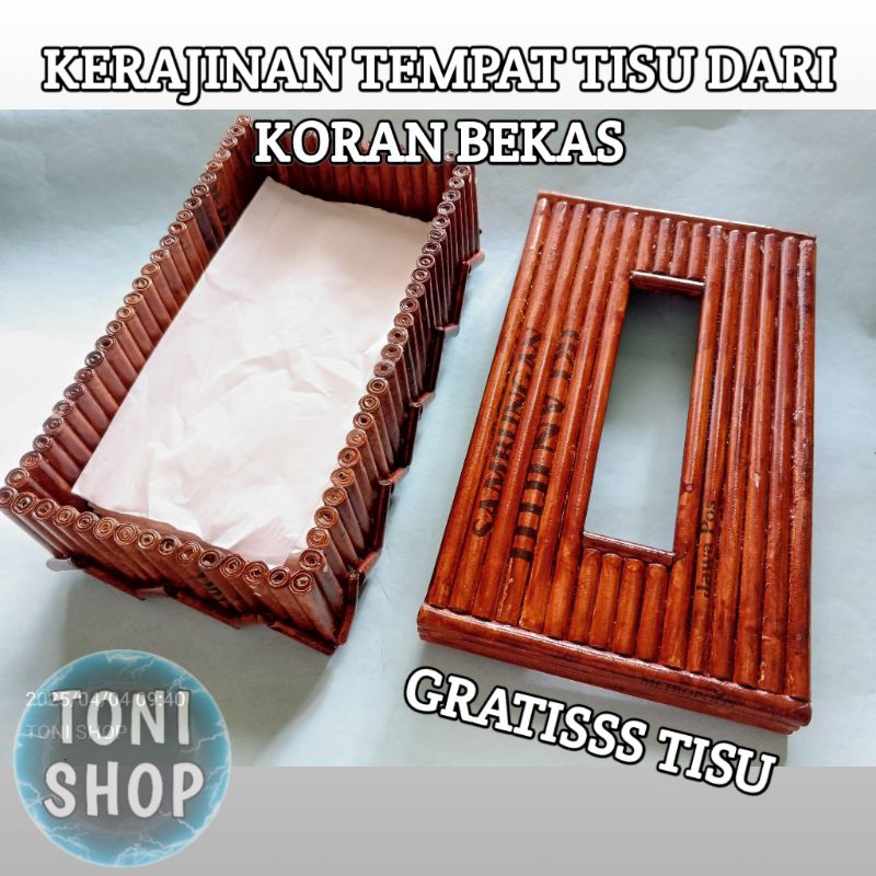 Jual GRATIS TISUU!!! KERAJINAN TEMPAT TISU DARI KORAN | Shopee Indonesia