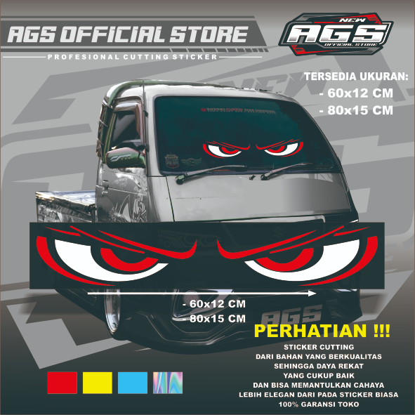 Jual STICKER STROBO MATA / STICKER CUTTING MATA / STICKER KACA DEPAN ...