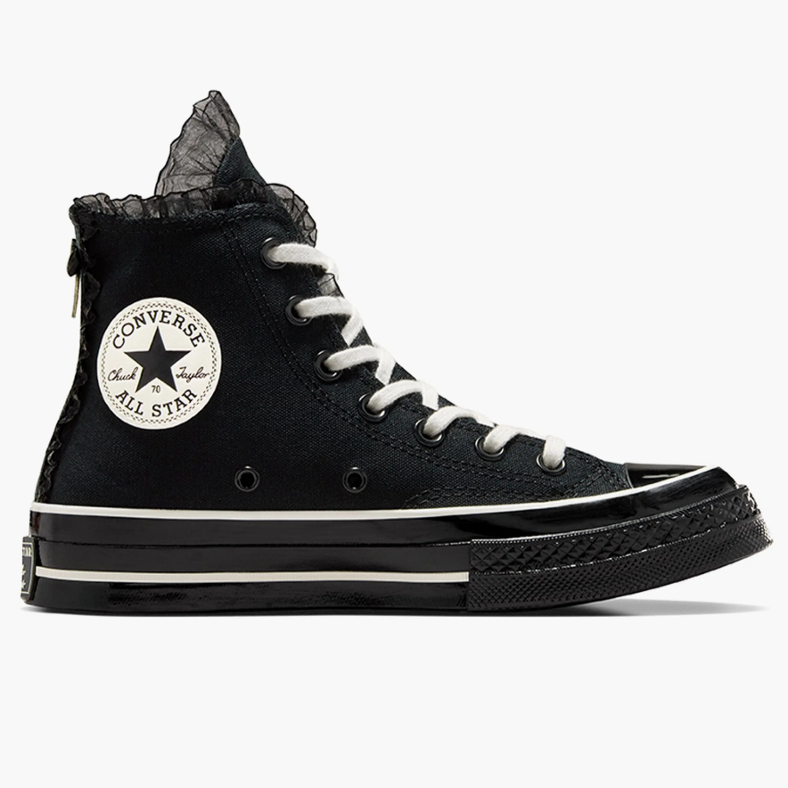 Jual Sepatu Sneakers Wanita Converse Chuck 70 Ruffles & Bows Hi Black ...