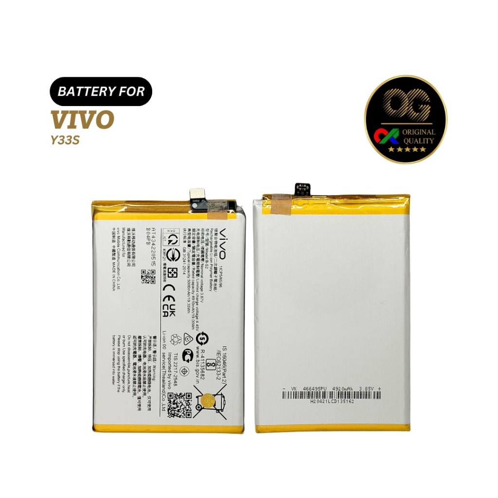 Jual BATERAI / BATTERY / BATRE FOR VIVO Y33S / B-S2 | Shopee Indonesia