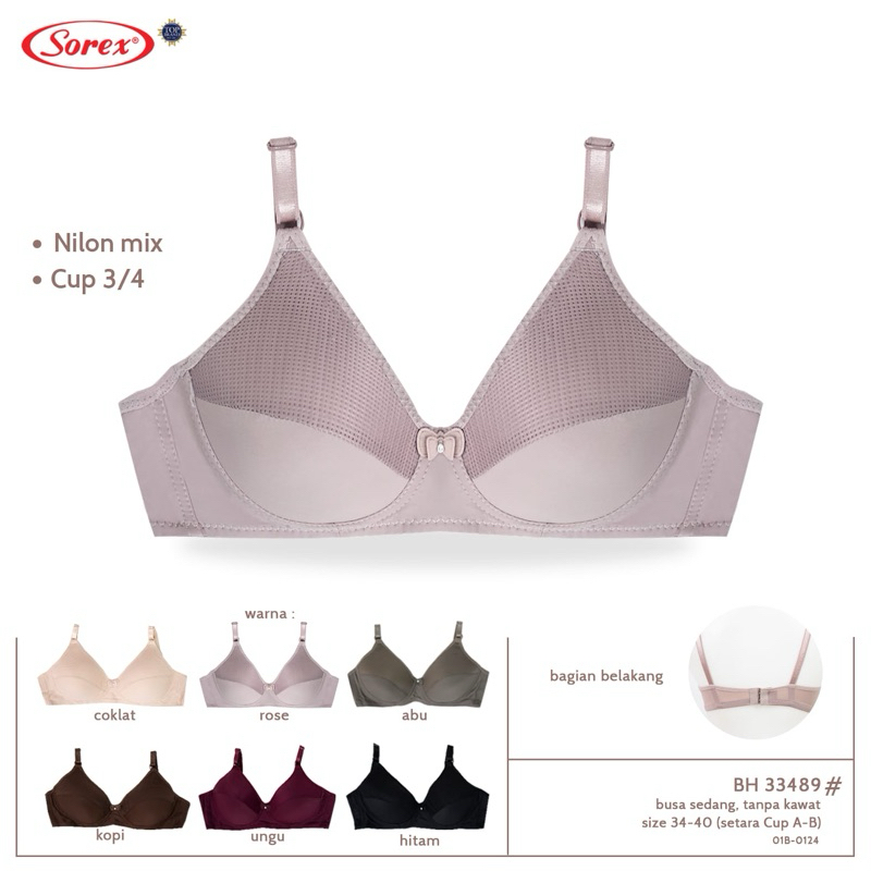Jual 2PCS 2PCS BH SOREX CUP A 33489 TERBARU| BH SOREX KAIT 2 NON KAWAT ...