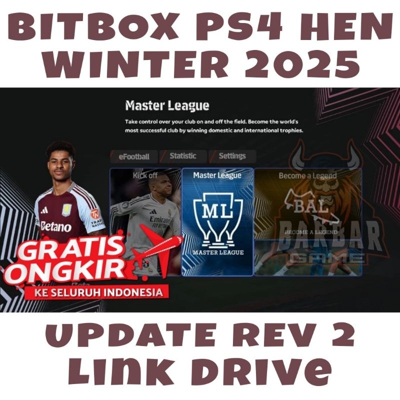 Jual PS4 HEN GAME BOLA PES - BITBOX PATCH WINTER 2025 UPDATE Maret 2025 ...
