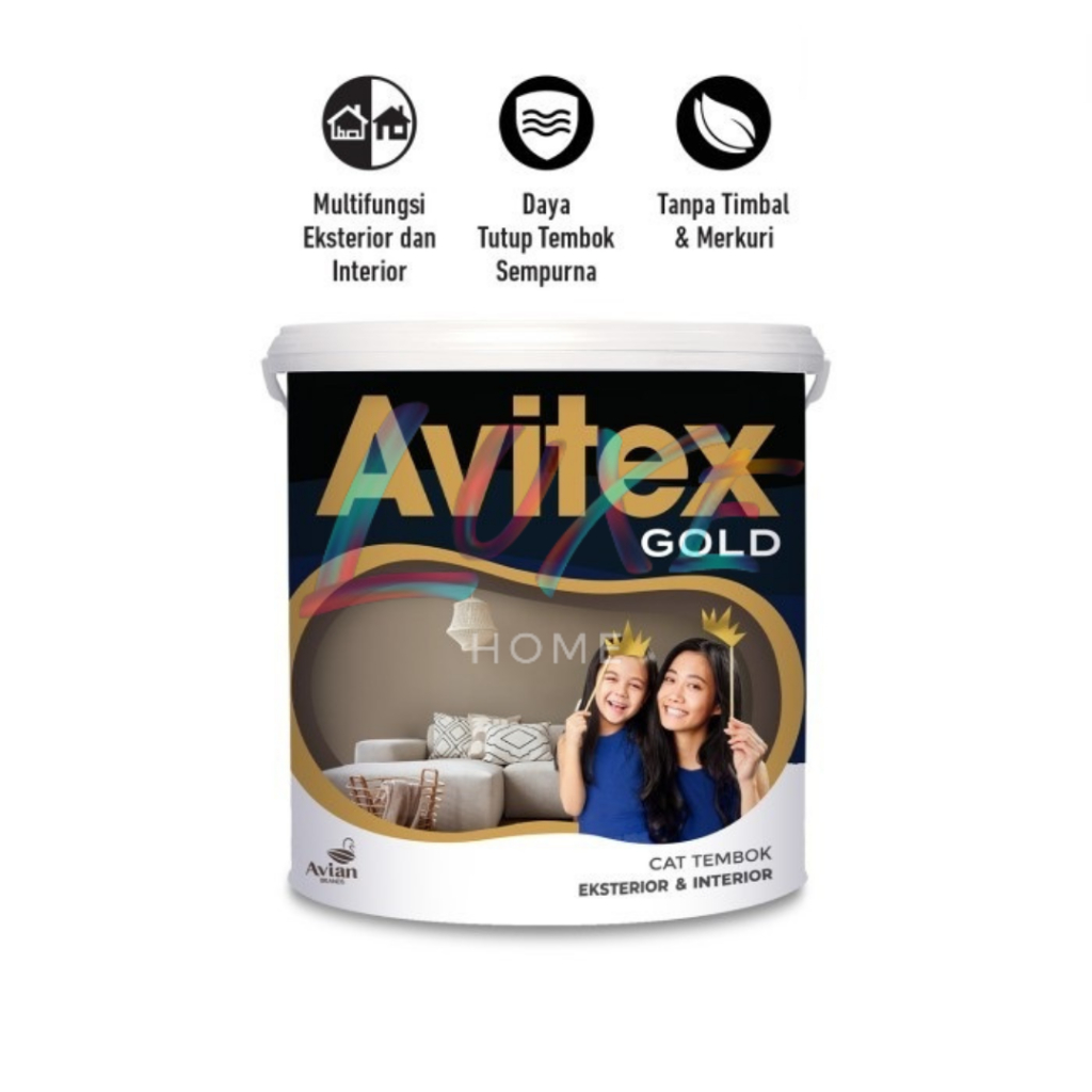 Jual Cat Tembok Exterior dan Interior Avian Avitex Gold Galon 5 Kg ...