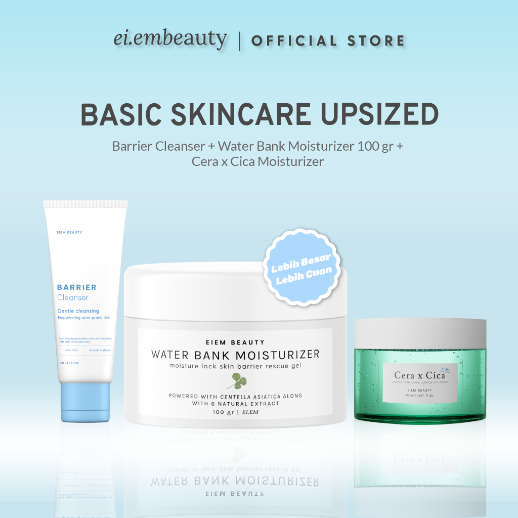 Jual Basic Skincare Set : Facial Wash + Water Bank Moisturizer 100 Gr ...