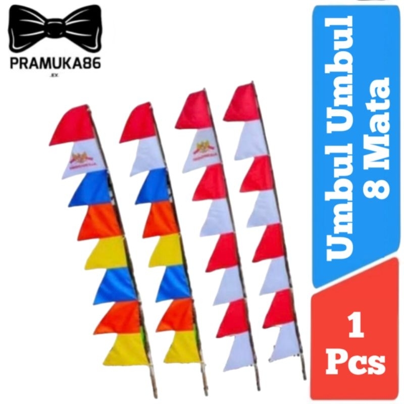 Jual Bendera Umbul-Umbul 8 Gelombang / Umbul-umbul Warna Merah Putih Garuda Panjang Segitiga Zig ...