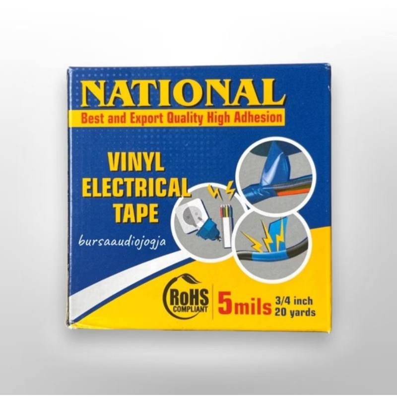 Jual Isolasi Kabel Listrik National PVC / Vinyl Electrical Tape ...