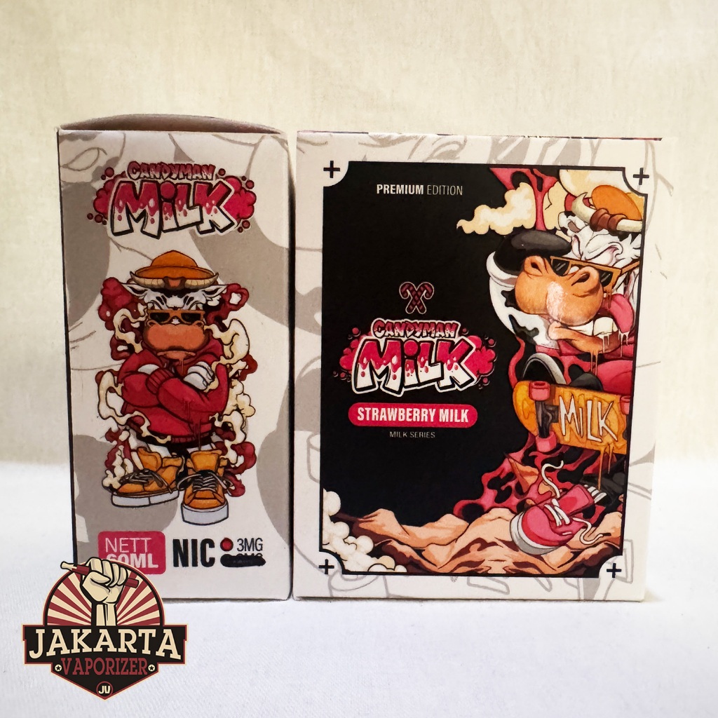 Jual CANDYMAN MILK STRAWBERRY MILK 60ML 3MG 6MG CANDY MAN BY FVS ...