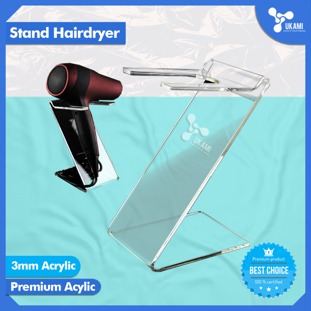 Jual UKAMI - Acrylic Stand Hairdryer - Holder Hair Dryer Tempat Dudukan Akrilik AS29 | Shopee ...