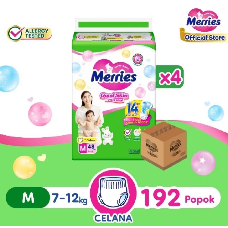 Jual 4 x Merries M48 1 Carton / Merries M48 carton / Merries M48 ...