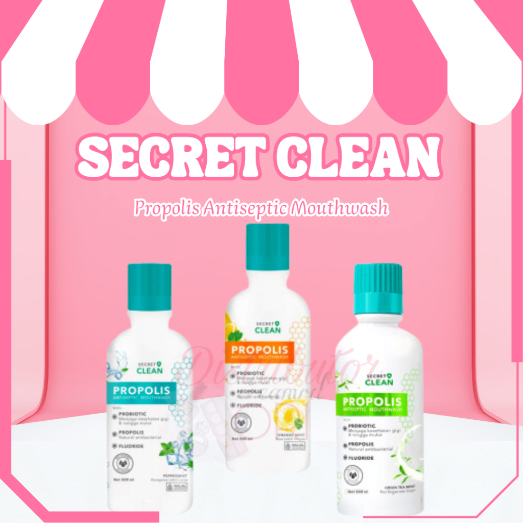 Jual SECRET CLEAN Propolis Antiseptic Mouthwash 300ml | ObaT Kumur ...