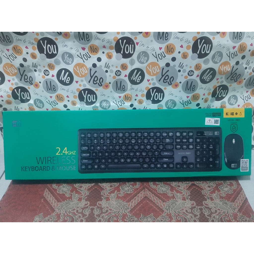 Jual Keyboard Mouse Wireless Combo Heatz ZK01 | Shopee Indonesia
