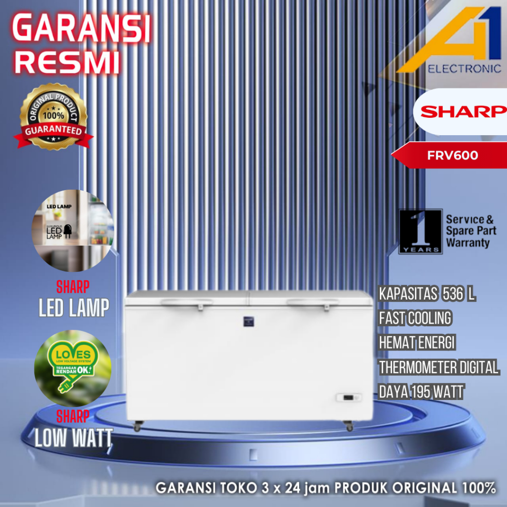 Jual CHEST FREEZER SHARP-FRV600 / FRV 600, 100% GARANSI RESMI | Shopee ...