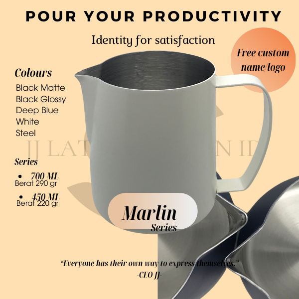 Jual JJ LATTE ART ID MILK JUG MARLIN SERIES 700ml milk pitcher ...