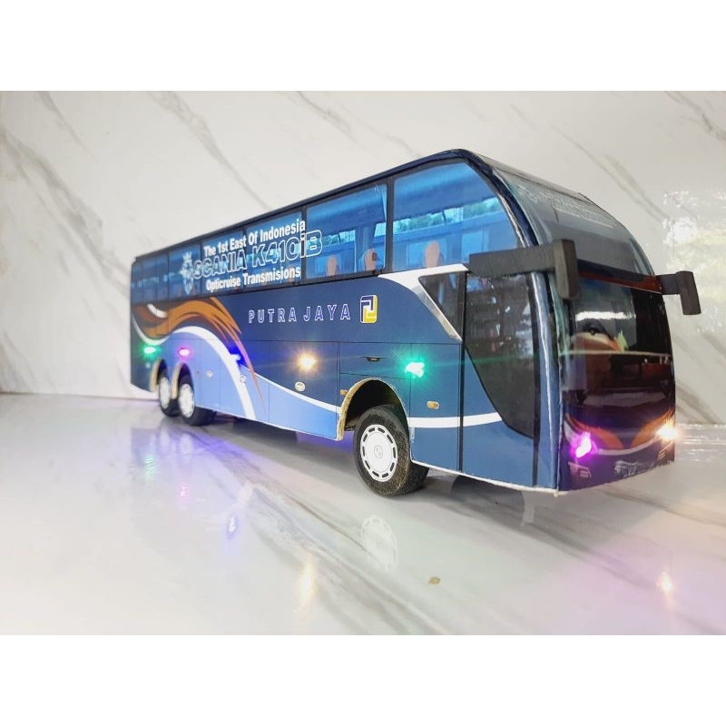 Jual Miniatur Bus Putra Jaya tronton Scania k410B | Shopee Indonesia