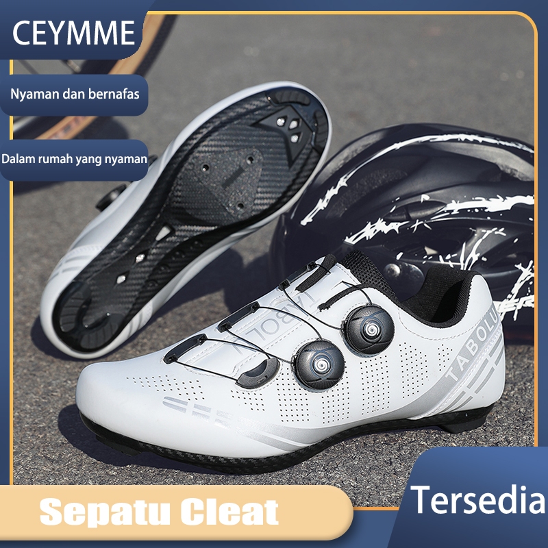 Jual 2025 Baru Super Ringan Sepatu Cleat Roadbike Speed Dengan Pengunci ...