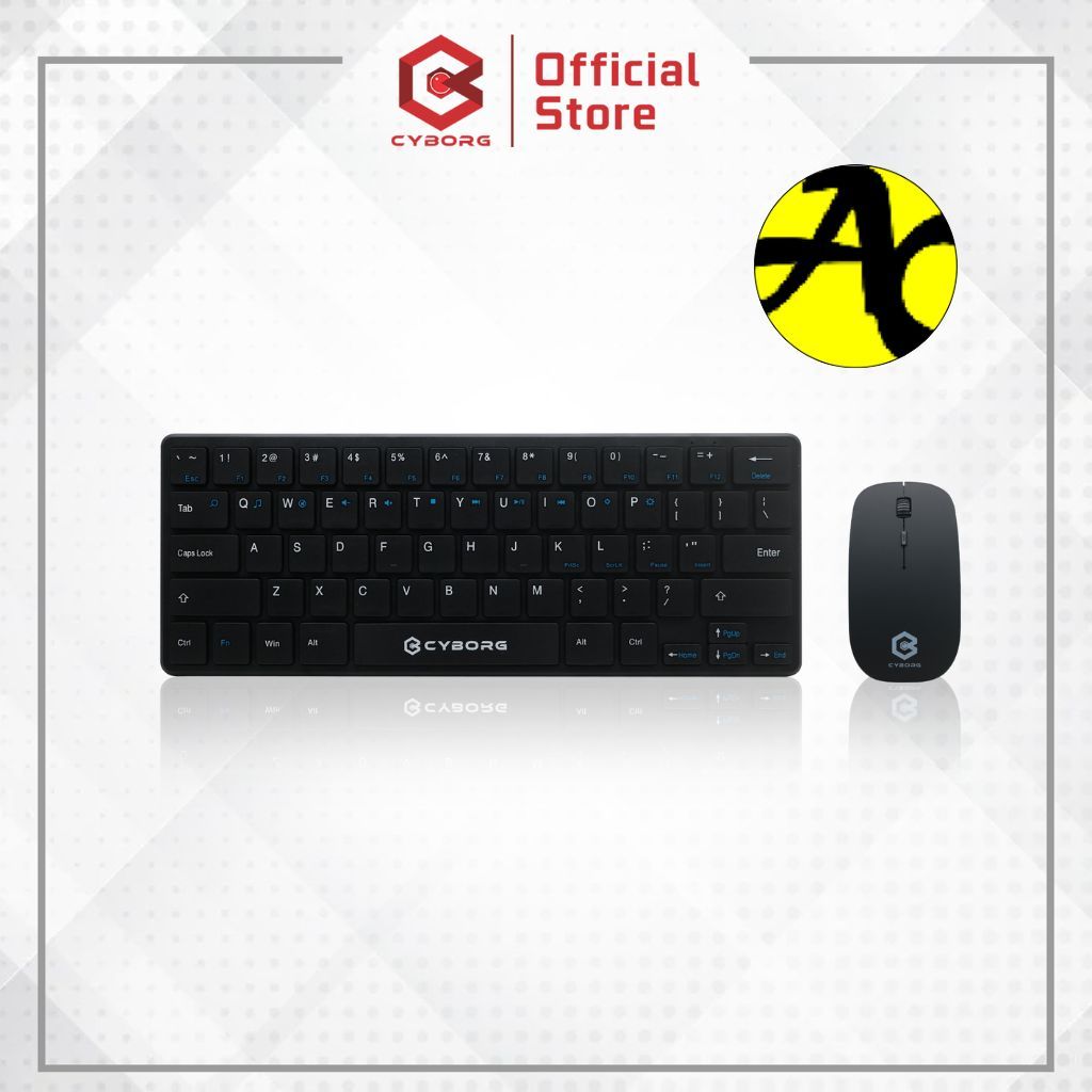 Jual CYBORG CKW-200 Mini Wireless Slim Keyboard & Mouse Combo (Amora ...