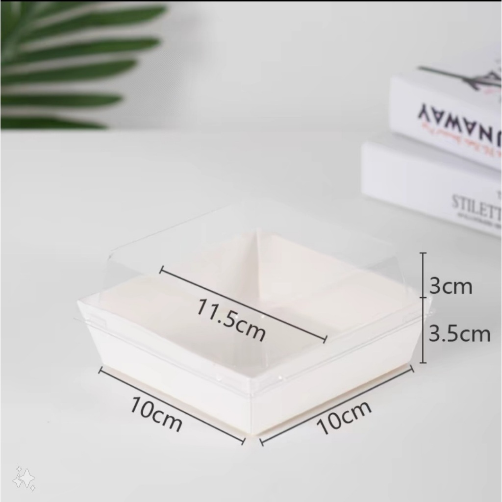 Jual 10pcs - 10cm*10cm Paper Box Burger Sandwich Roti Salad Kotak Kue ...