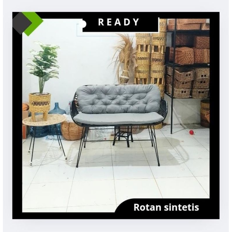 Jual sofa kafe rotan sintetis | Shopee Indonesia