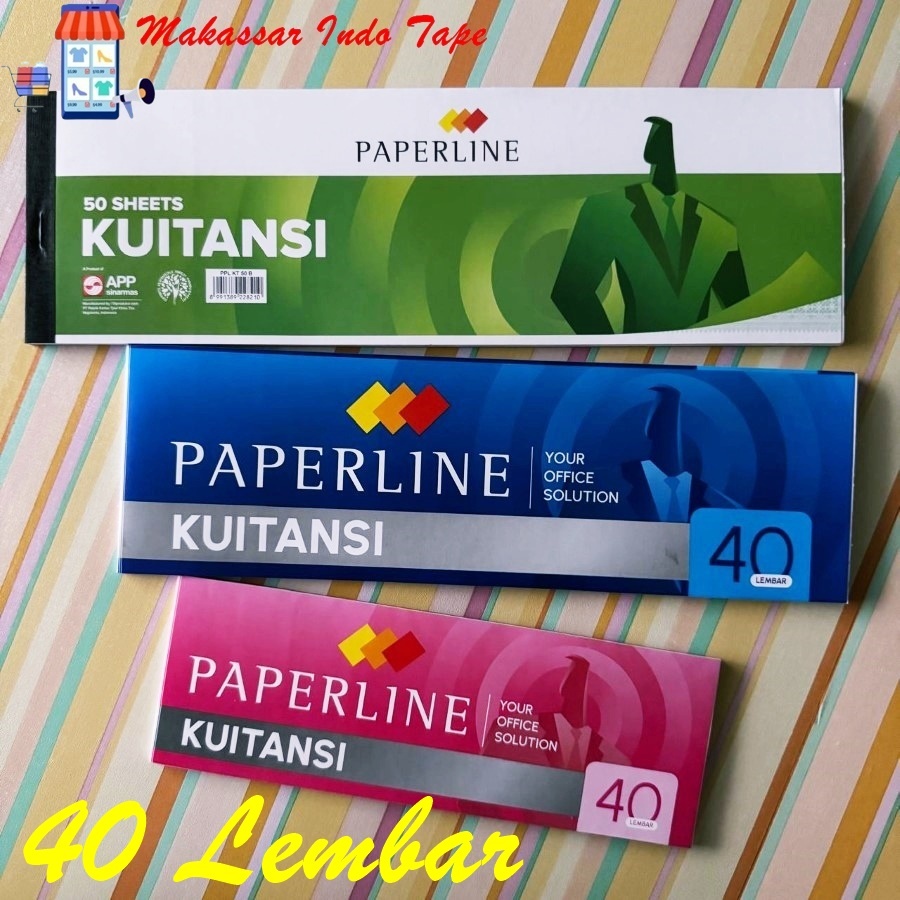 Jual [1 PCS] PAPERLINE KUITANSI 40M 40T 50B KWITANSI | Shopee Indonesia