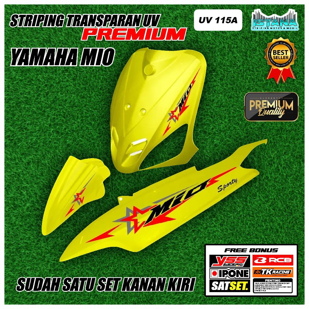 Jual STIKER STRIPING BINTANG YAMAHA MIO UV TRANSPARAN HOLOGRAM VINYL | Shopee Indonesia