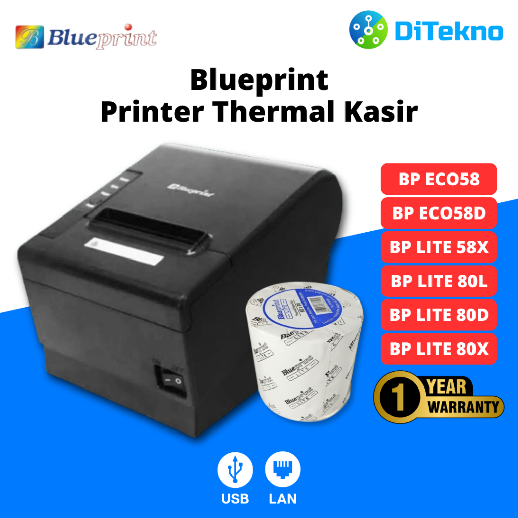 Jual Blueprint Printer Thermal Kasir BP ECO58 BP ECO58D BP LITE58X BP ...