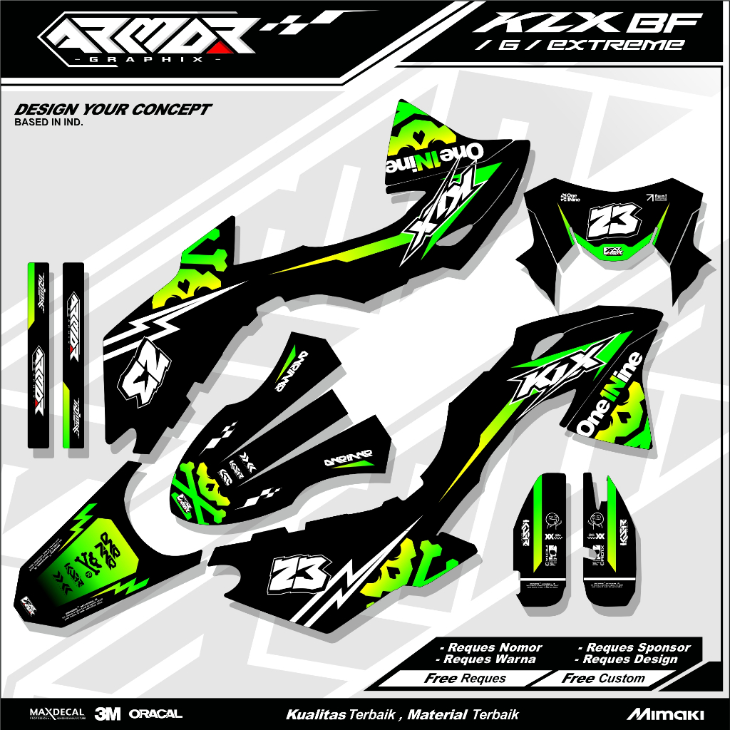 Jual Decal Stiker KLX BF 150 Premium Full Body - Sticker Dekal Motor ...