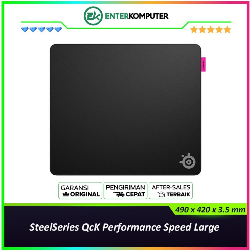 Jual SteelSeries QcK Performance Speed Large (490 x 420 x 3.5 mm) | Shopee Indonesia