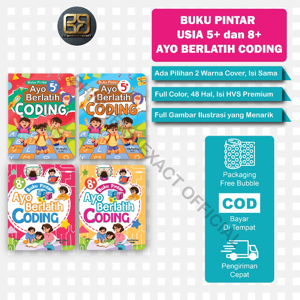 Jual Buku Pintar Ayo Berlatih Coding untuk anak usia 5+ da 8+ | Shopee ...