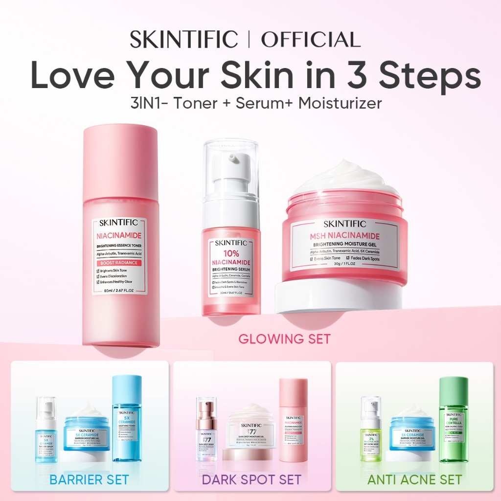 Jual [SKINTIFIC AUTHORIZED] 3PCS SKINCARE SET | 5X Ceramide Cleanser ...