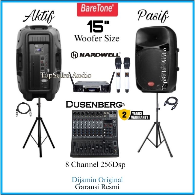 Jual Paket Sound System Karaoke Speaker 15 Inch BareTone [ Aktif ...