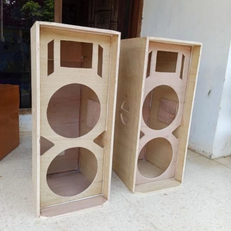 Jual BOX SPEAKER 12 INCHI DOUBLE + TWEETER MODEL 3 WAY MIDEL LOW ...