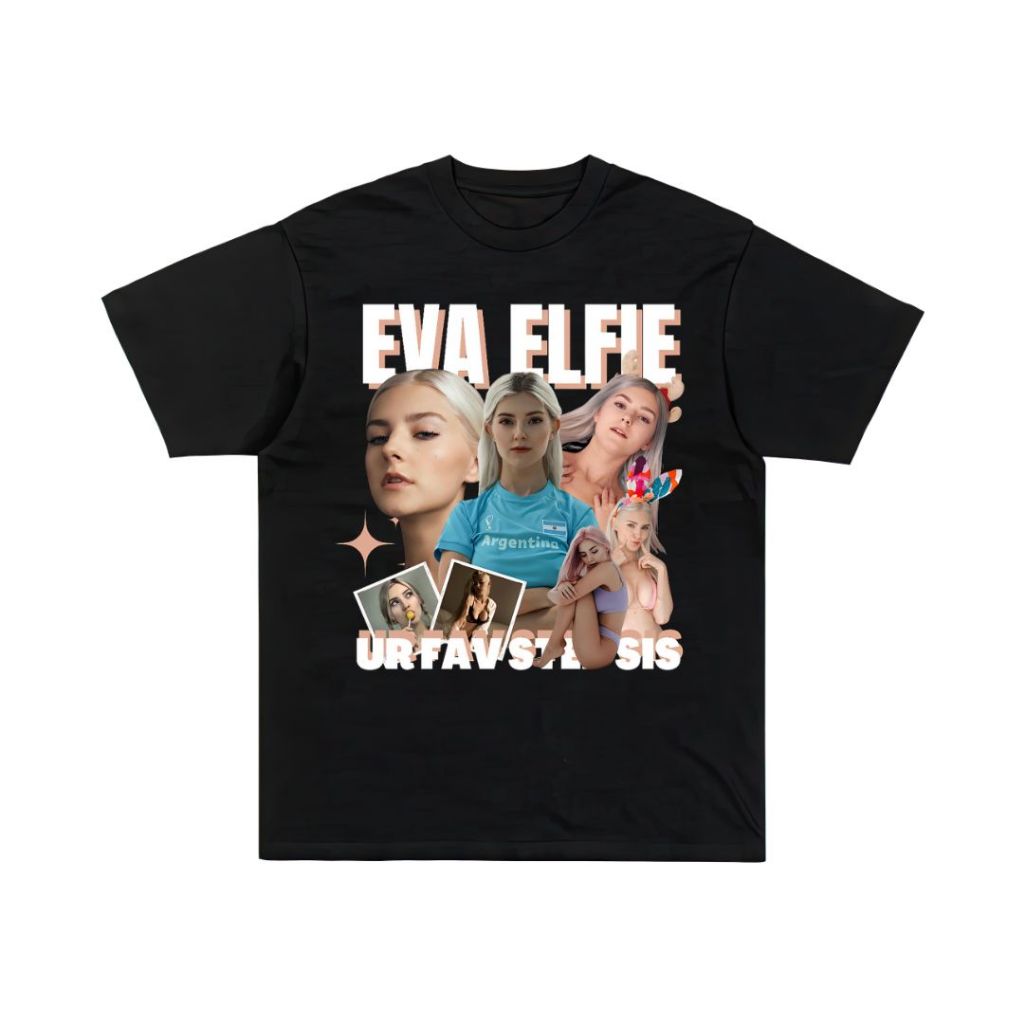 Jual Psycho Crucify "Eva Elfie UR FAV STEP SIS" Black Reguler T-Shirt ...