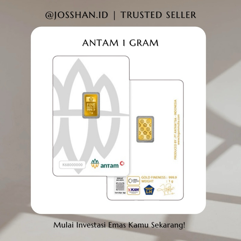 Jual READY STOCK (ORIGINAL 2025) Logam Mulia Emas Antam 1 gram Press Certieye / Retro Portrait ...