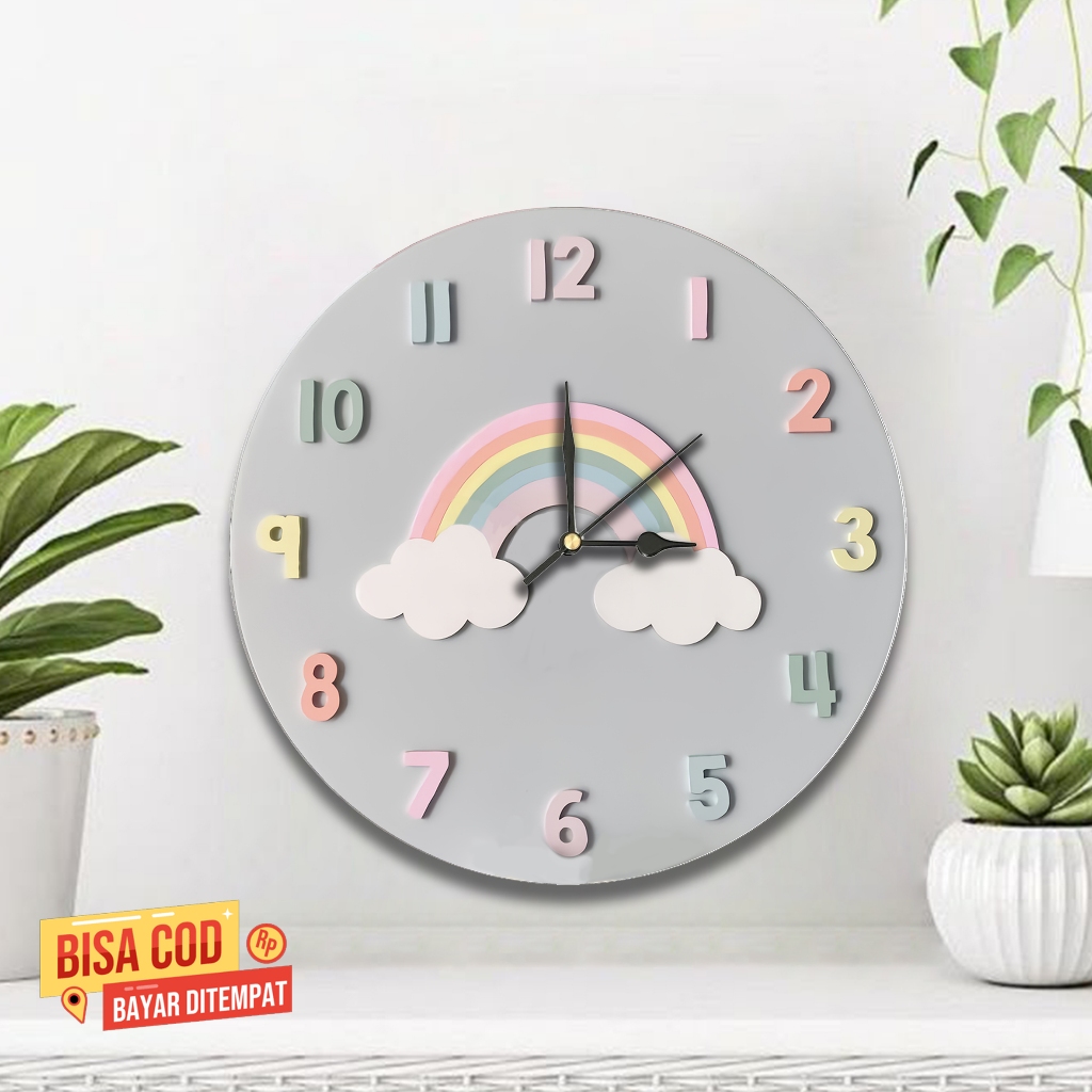 Jual Jam dinding Ruangan Anak Lucu minimalis | Shopee Indonesia