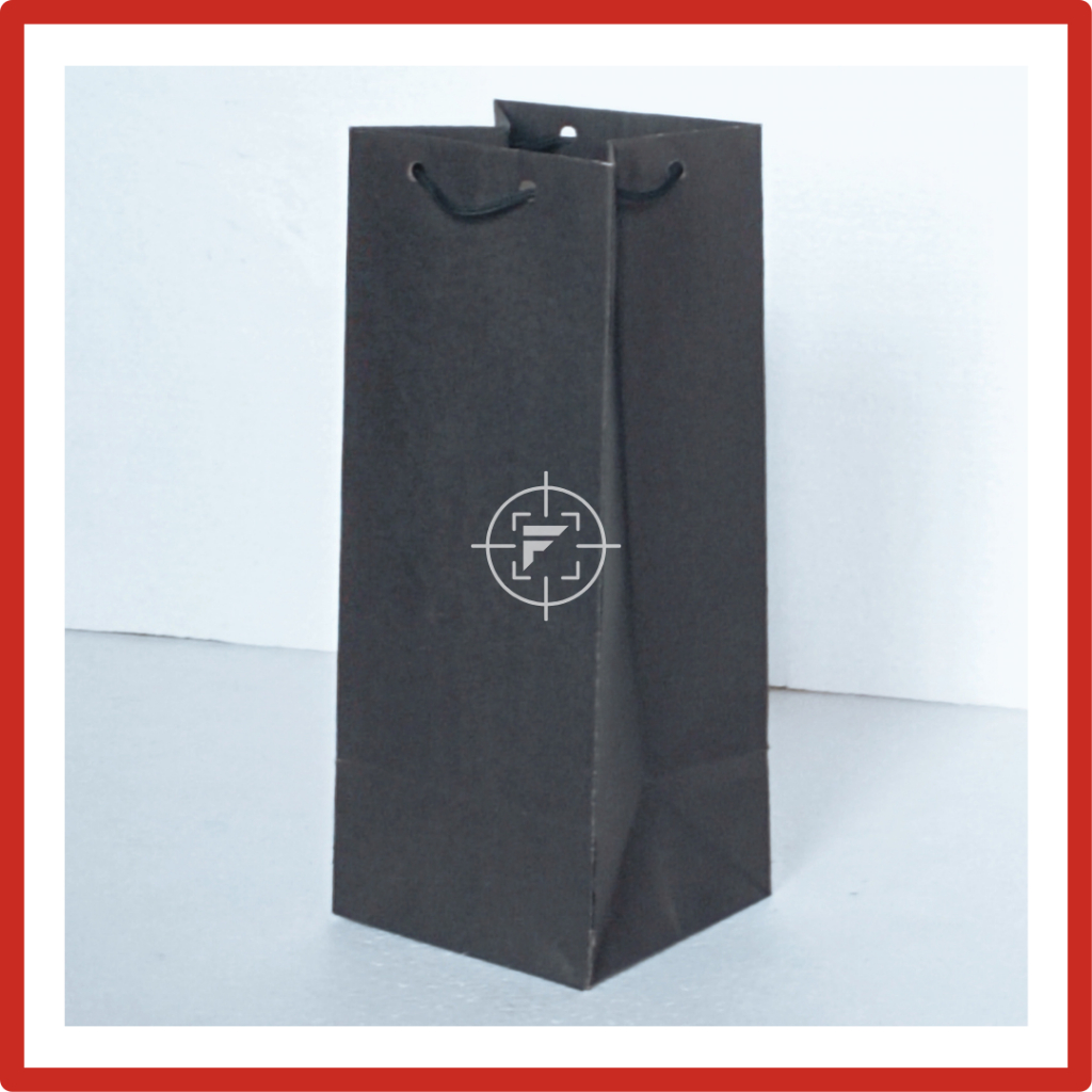 Jual Paperbag Botol ukuran 10x10x25 / paper bag botol / paper bag kraft ...