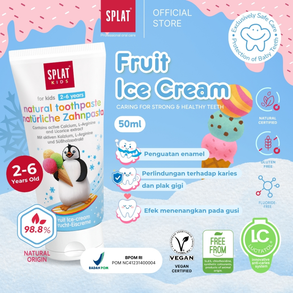 Jual Splat Toothpaste Kids Series 50ml Ice Cream - Pasta Gigi Anak Rasa ...
