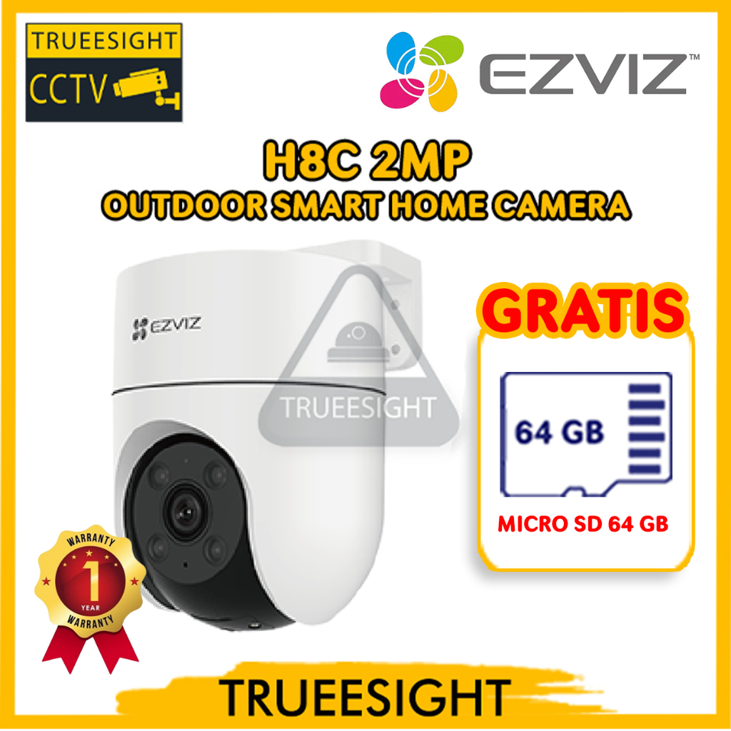 Jual EZVIZ H8C 2MP OUTDOOR CCTV WiFi Pan & Tilt Auto Tracking | Shopee ...