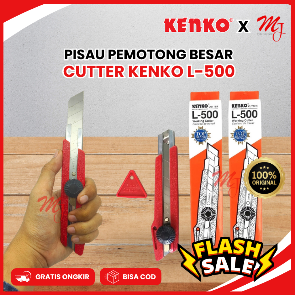 Jual KENKO Cutter Besar L-500 / Pisau Pemotong Kertas Serbaguna ...