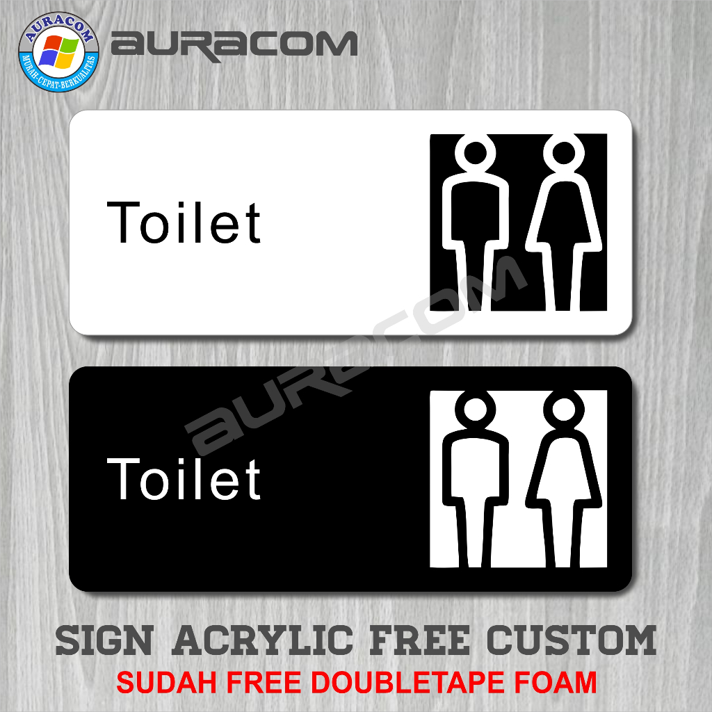 Jual Toilet Sign Akrilik | Acrylic Sign Restroom WC Modern | Sign Board ...