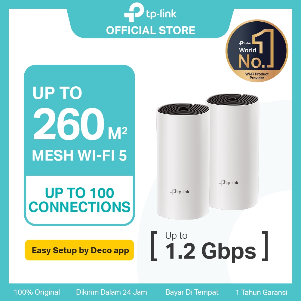 Jual TP-Link Deco M4 | 2 Pack | AC1200 Mesh WiFi System | WiFi 5 ...