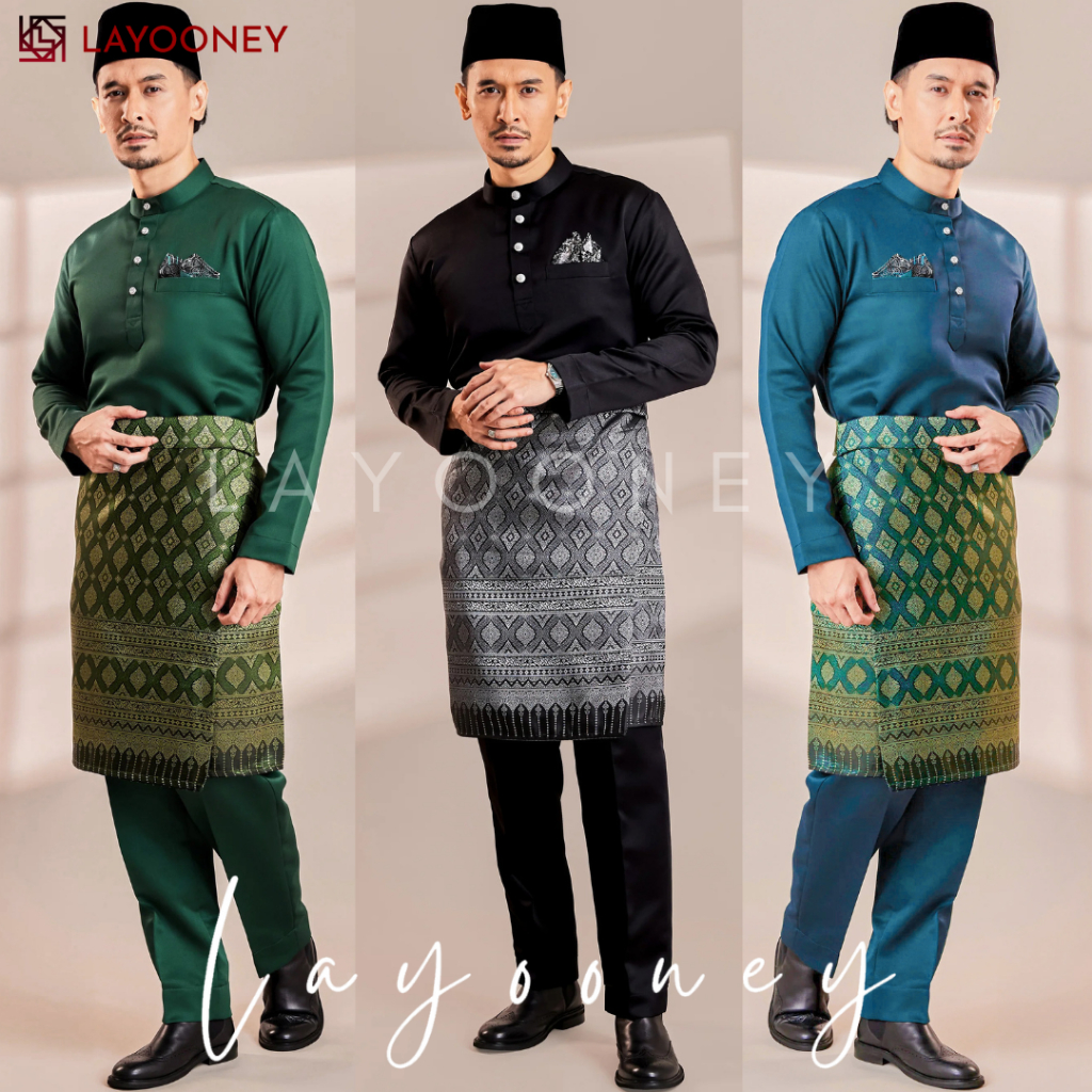 Jual Setelan Baju Melayu Pria Cekak Musang Satin Velvet Premium One Set ...