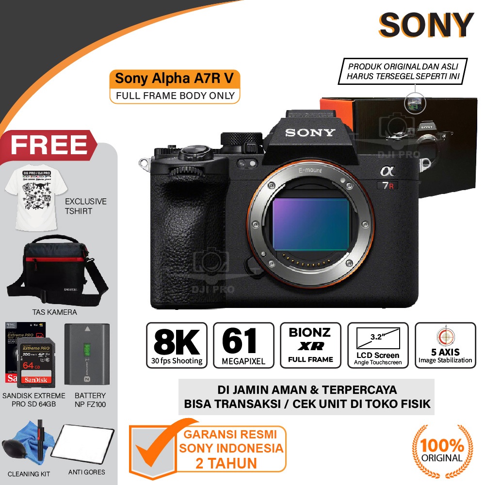 Jual Sony A7R V Body Only - Mirrorless Alpha A7RV A7 RV A7R5 Original ...