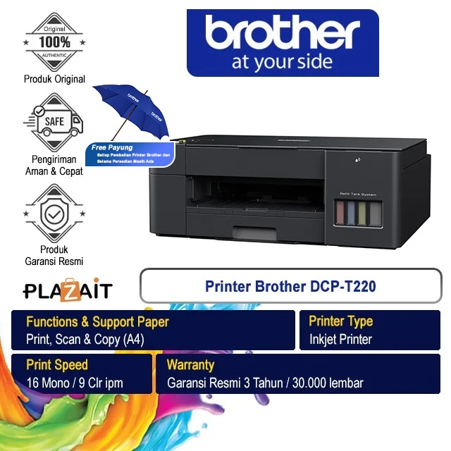 Jual Brother Printer DCP-T220 Print - Scan - Copy | Shopee Indonesia